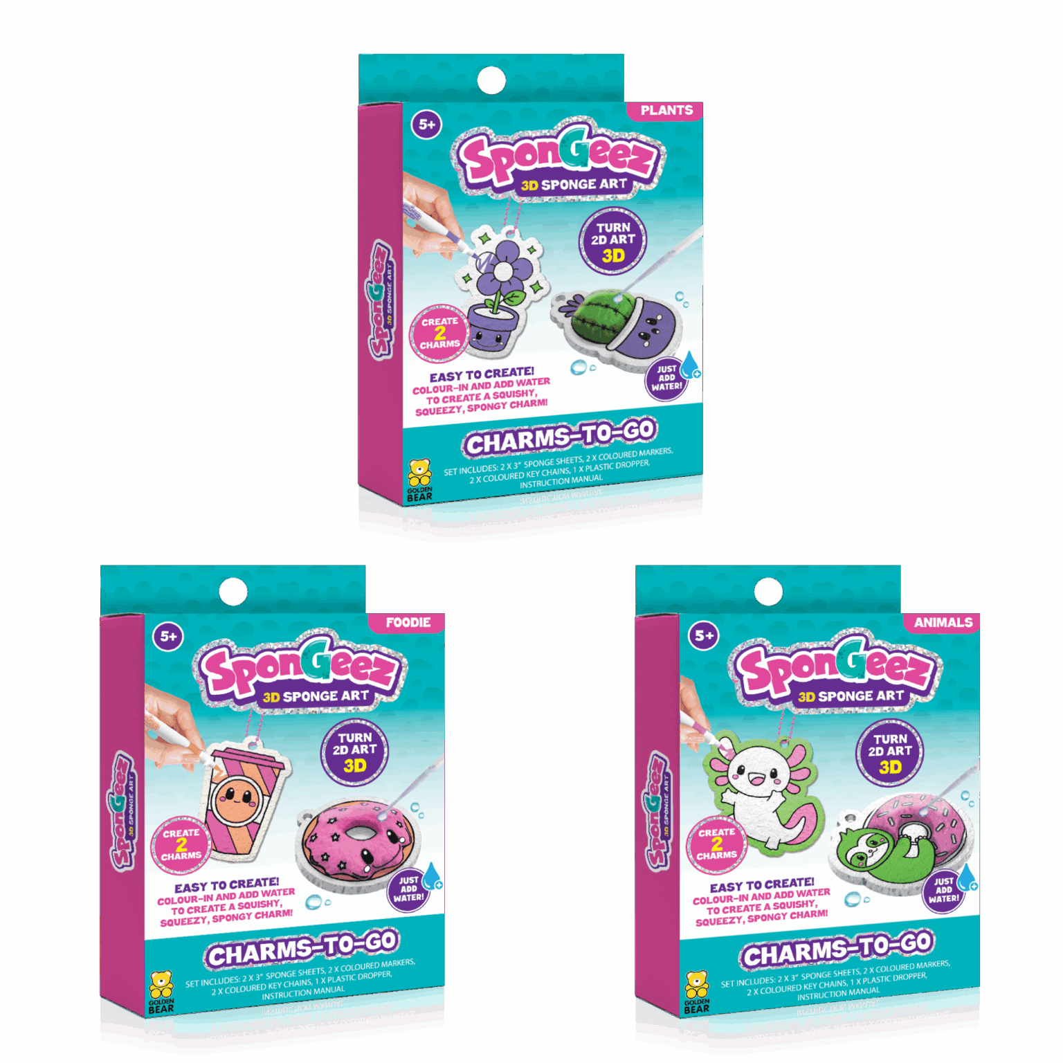 Spongeez Charms-to-Go – Golden Bear Toys